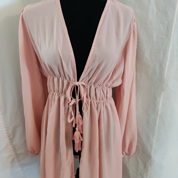 No Boundaries | Intimates & Sleepwear | Elegant Pink Sheer Robe | Poshmark